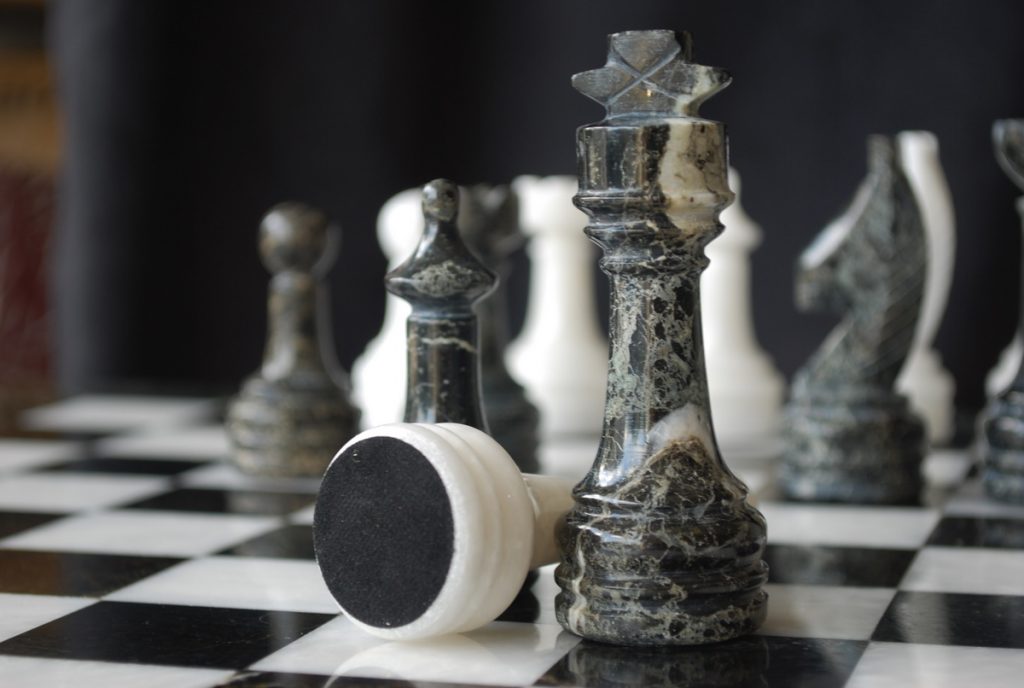 The Zebra - Black Marble and White Onyx with Marble Board - ChessBaron ...