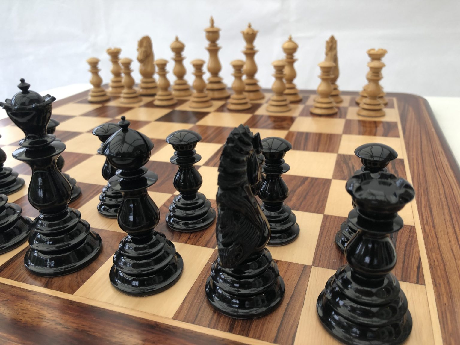 The Renaissance - Gloss Ebony Triple Weight Chess Set - ChessBaron ...