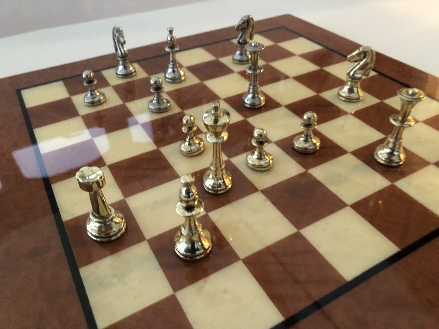 Gloss Small Chess Board - 1.2in Squares - ChessBaron Chess Sets USA ...