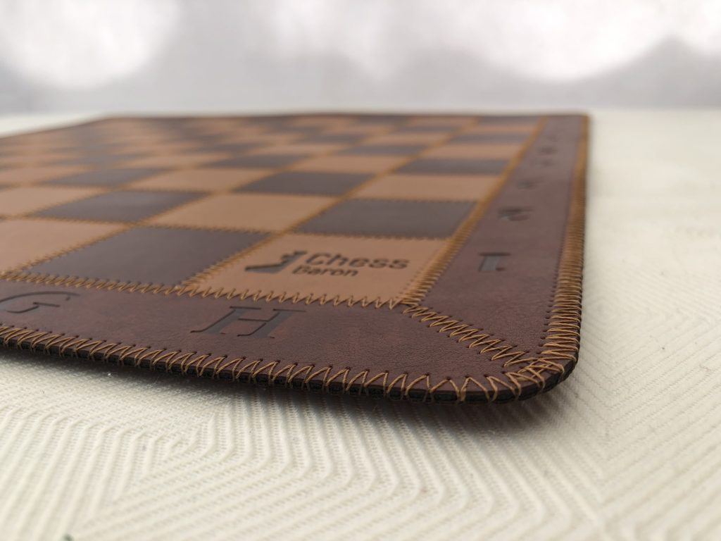 Leather Chess Mat 2.25" Squares - Lance - ChessBaron Chess Sets USA ...
