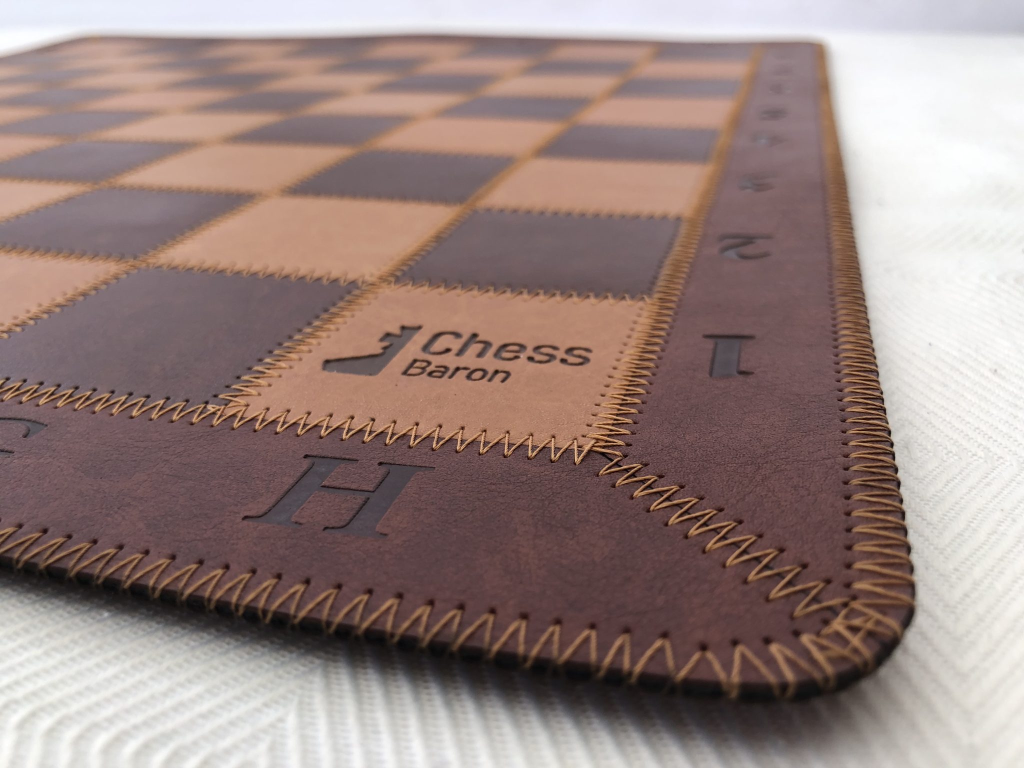 Leather Chess Mat 2.25" Squares - Lance - ChessBaron Chess Sets USA ...