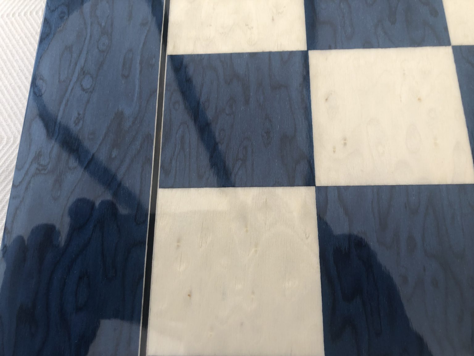 Blue Chess Board 1.6in Squares 18in Total - ChessBaron Chess Sets USA ...