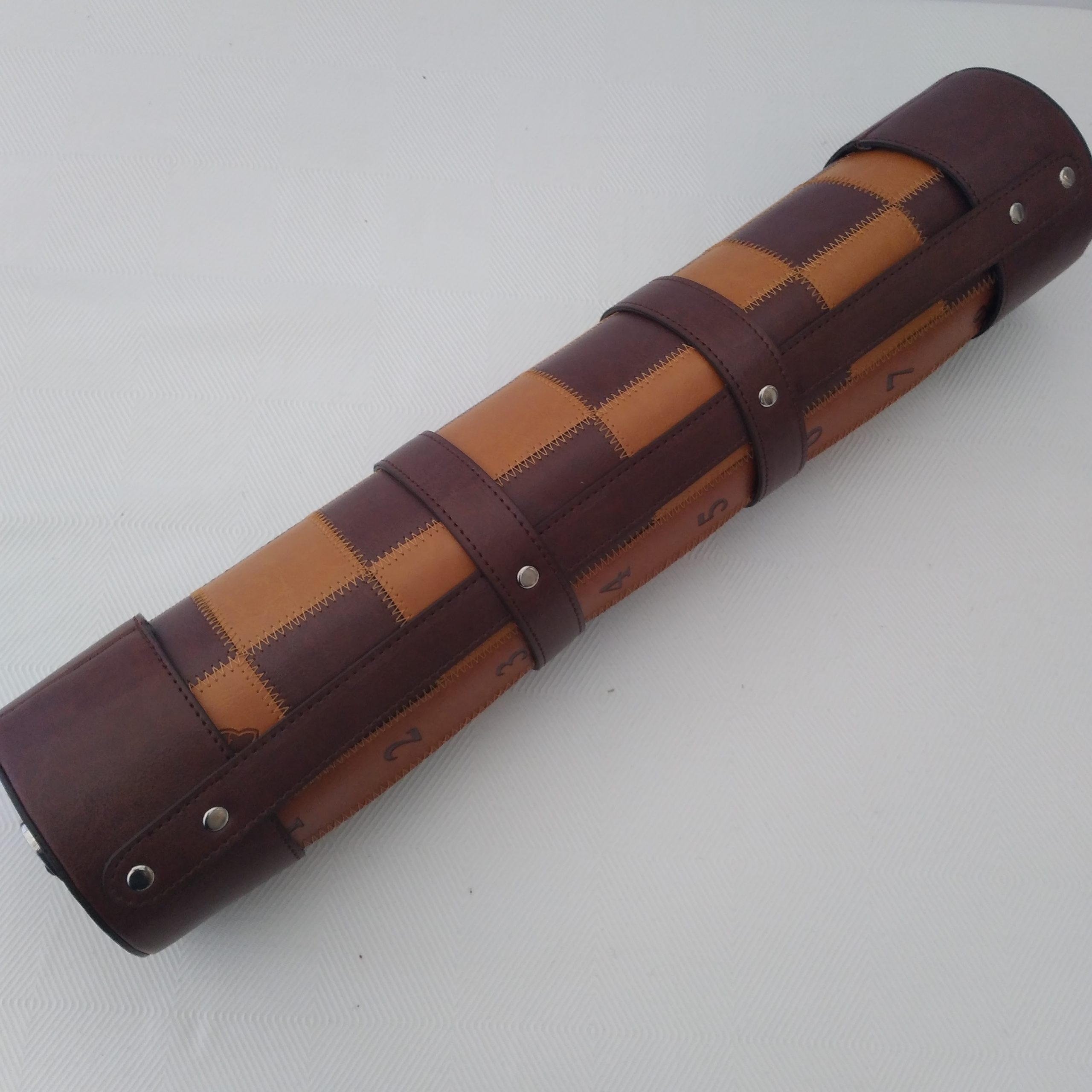 Rollup Leather Chess Case, Board and Pieces - ChessBaron Chess Sets USA ...