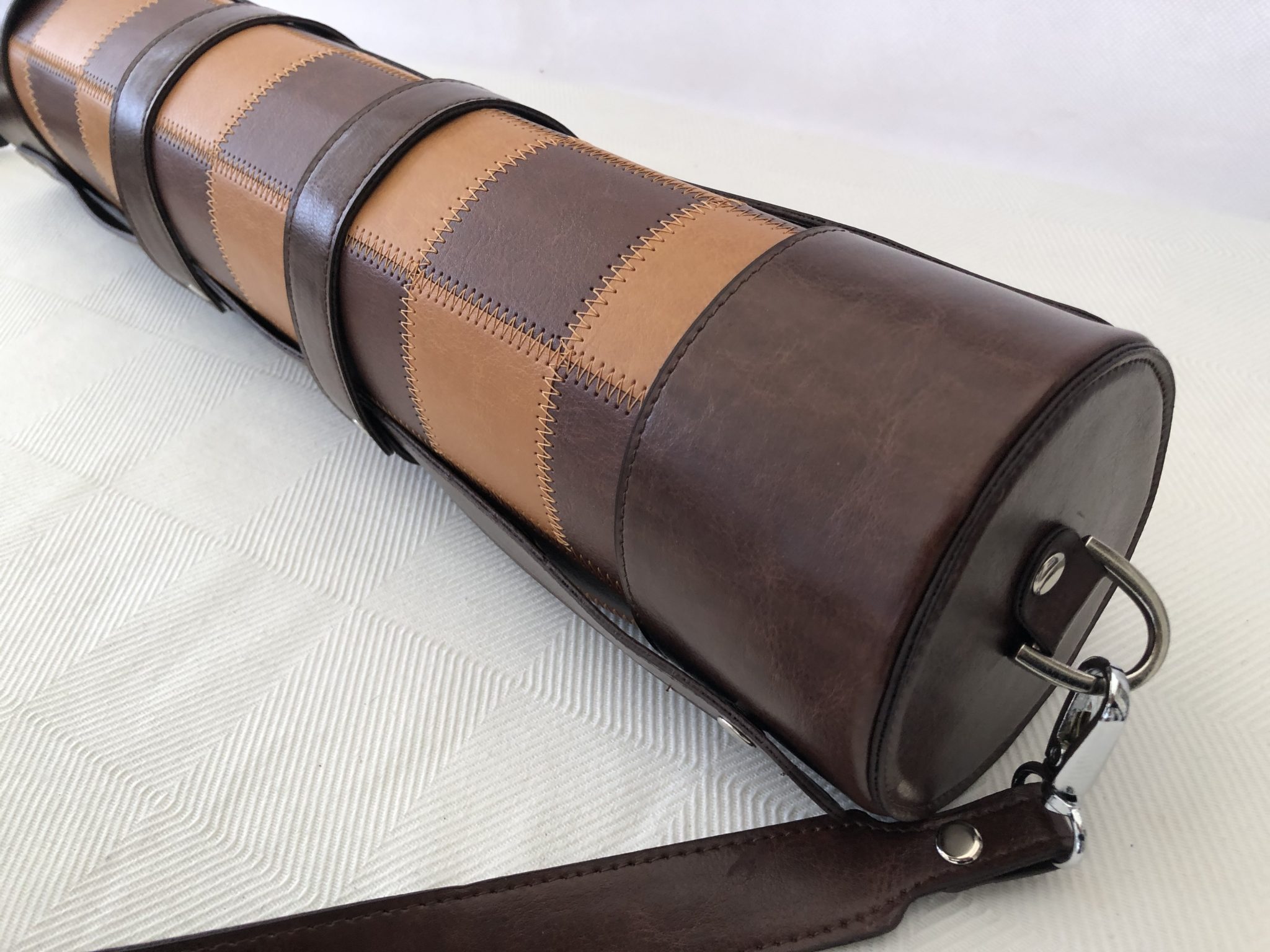Rollup Thick Leather Chess Case, Mat and Weighted Chess Pieces ...