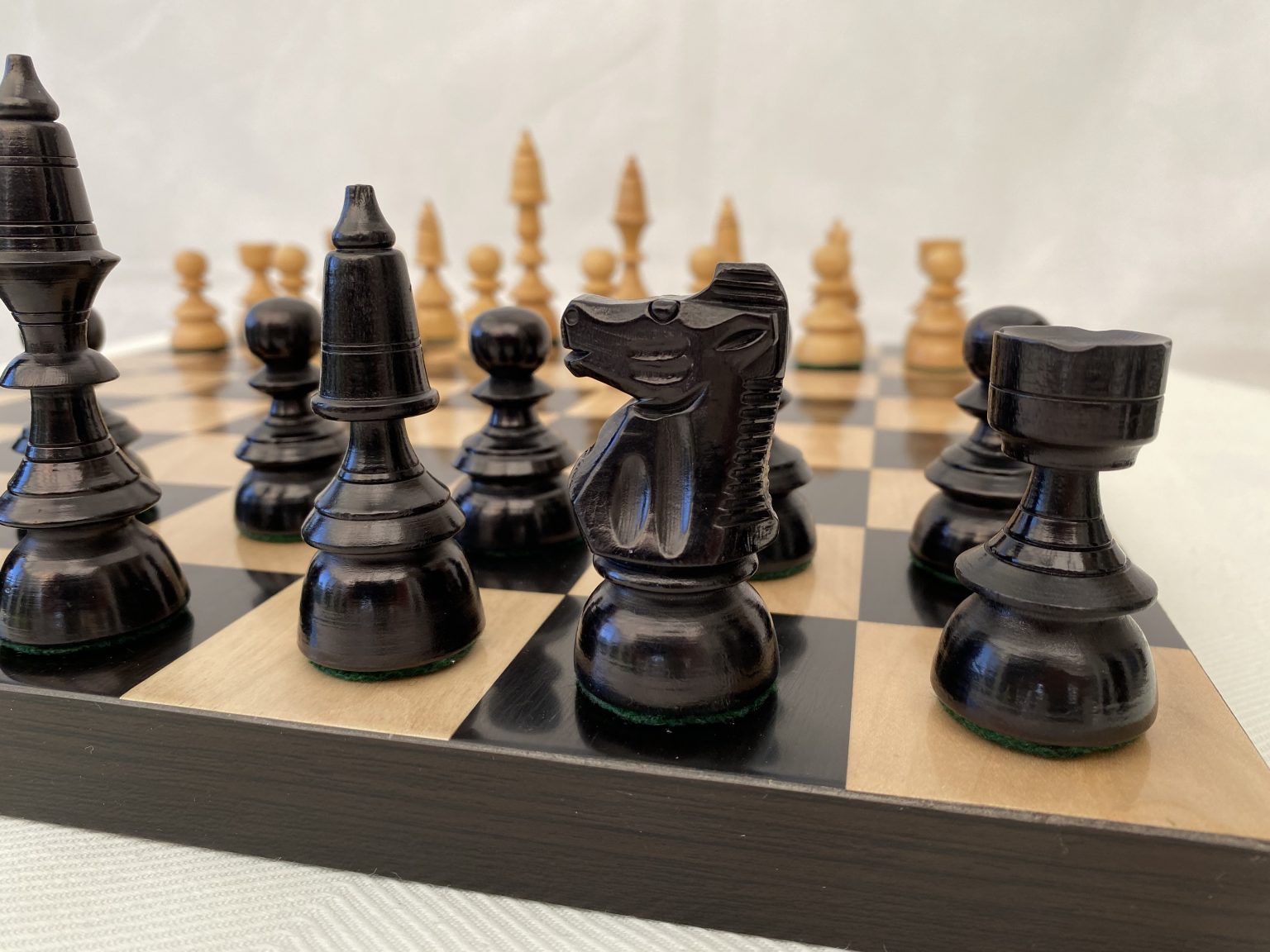 The Mandarin Weighted Ebonised Chess Set - ChessBaron Chess Sets USA ...