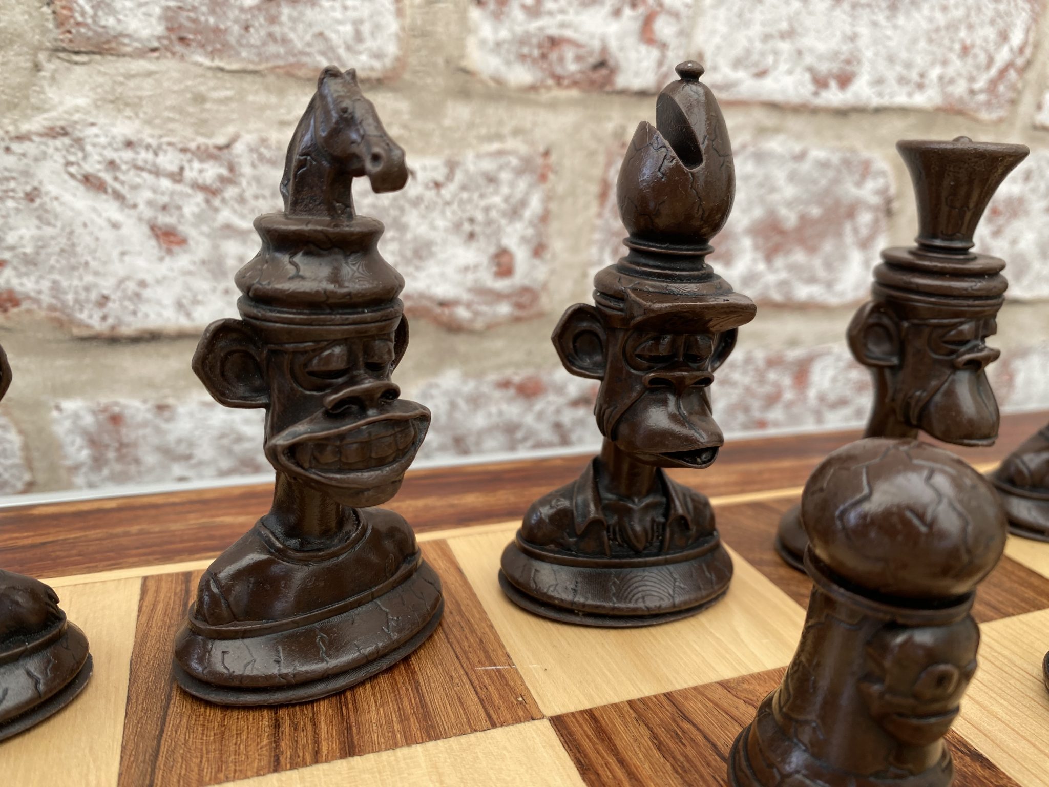 The Bored Ape Yacht Club Chess Set in White and Brown - ChessBaron ...
