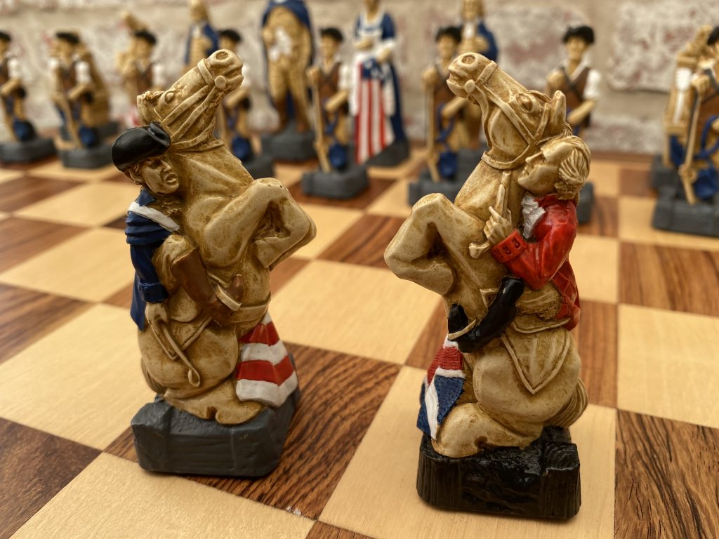 Hand Decorated American Independence Chess - ChessBaron Chess Sets USA ...