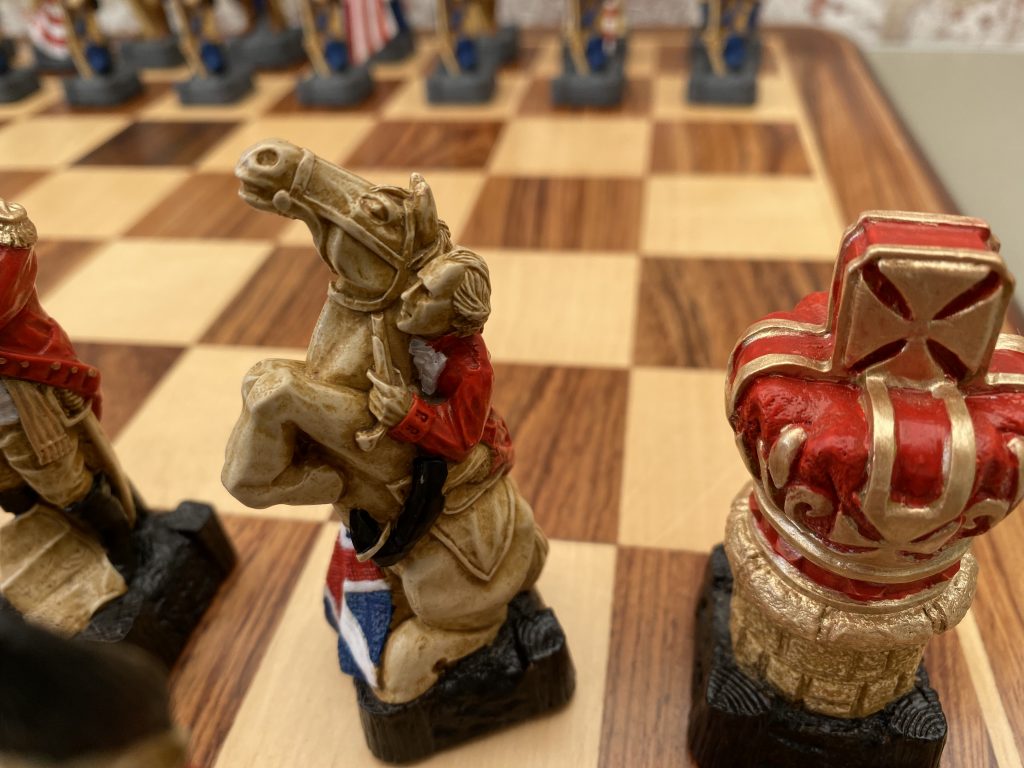 Hand Decorated American Independence Chess - ChessBaron Chess Sets USA ...