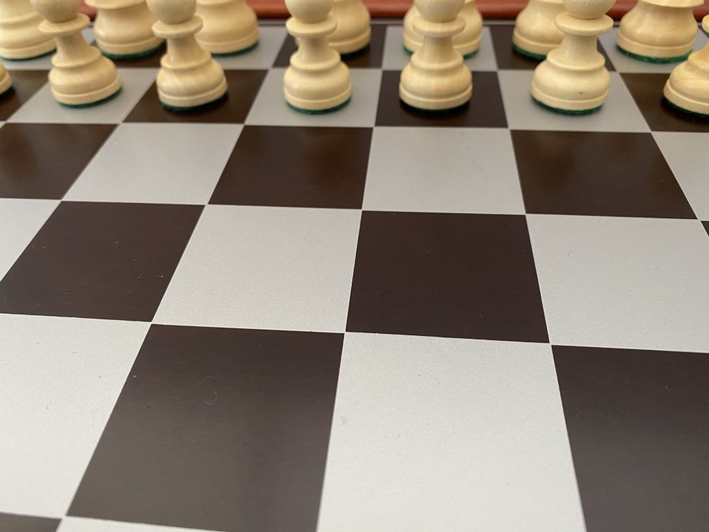 Complete Chess Set with Board, 16" Cabinet and Weighted Chess Pieces ...