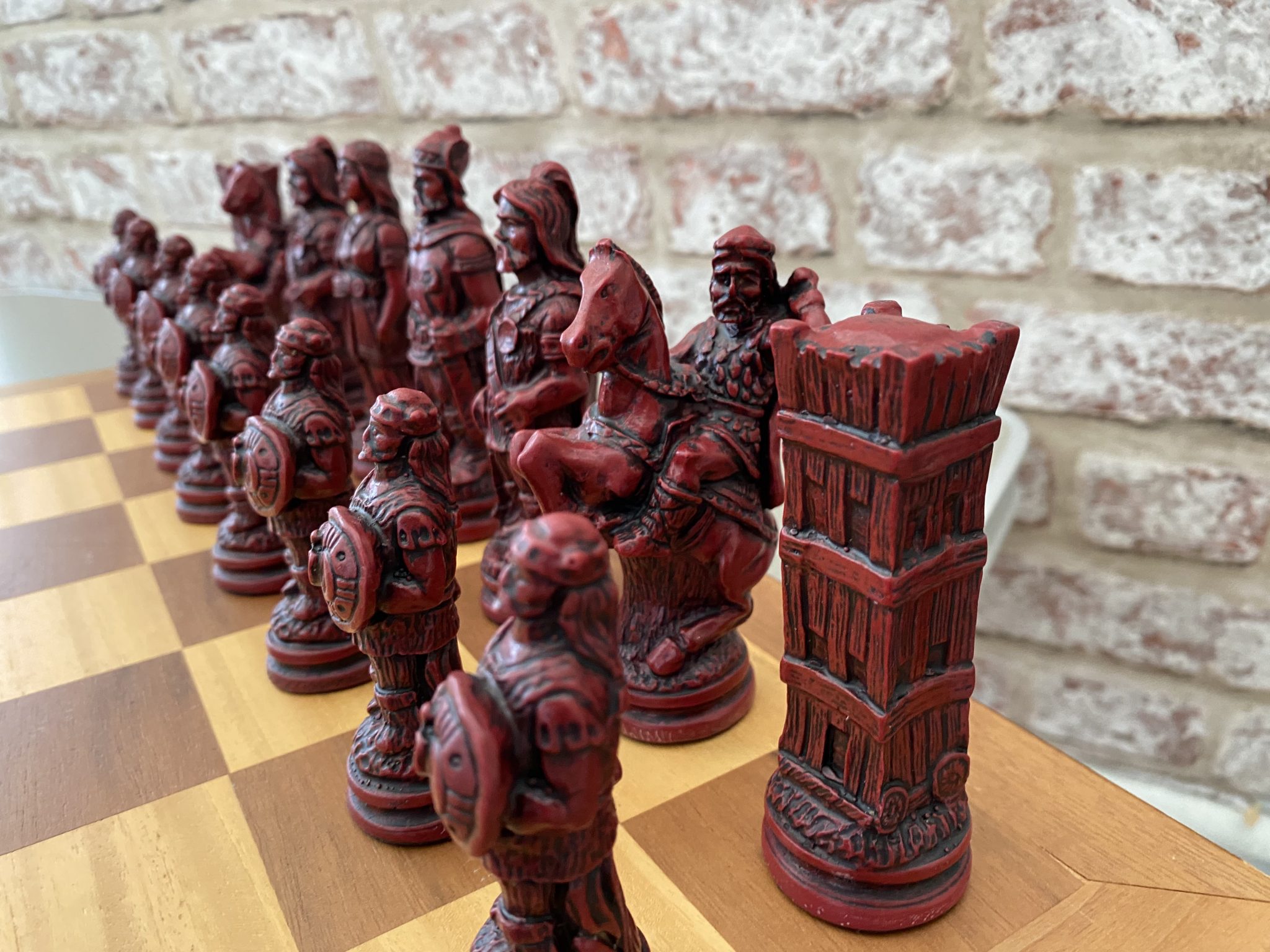 Berkeley Chess - The Vikings Chess Set - Red - ChessBaron Chess Sets ...