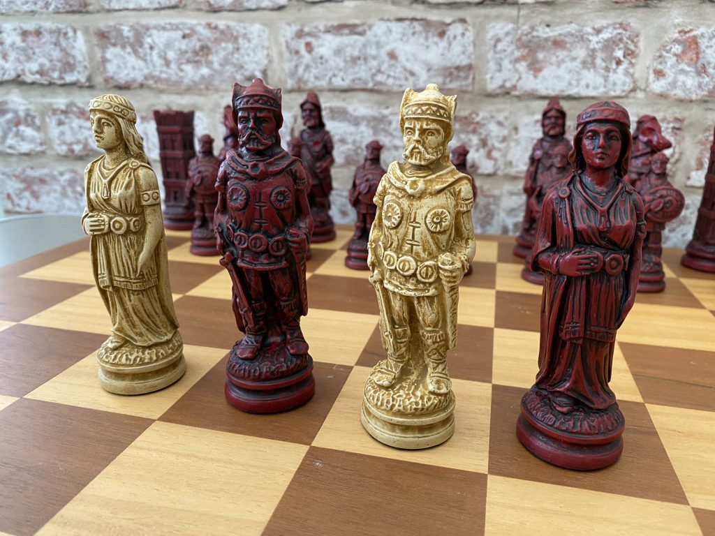 Berkeley Chess - The Vikings Chess Set - Red - ChessBaron Chess Sets ...