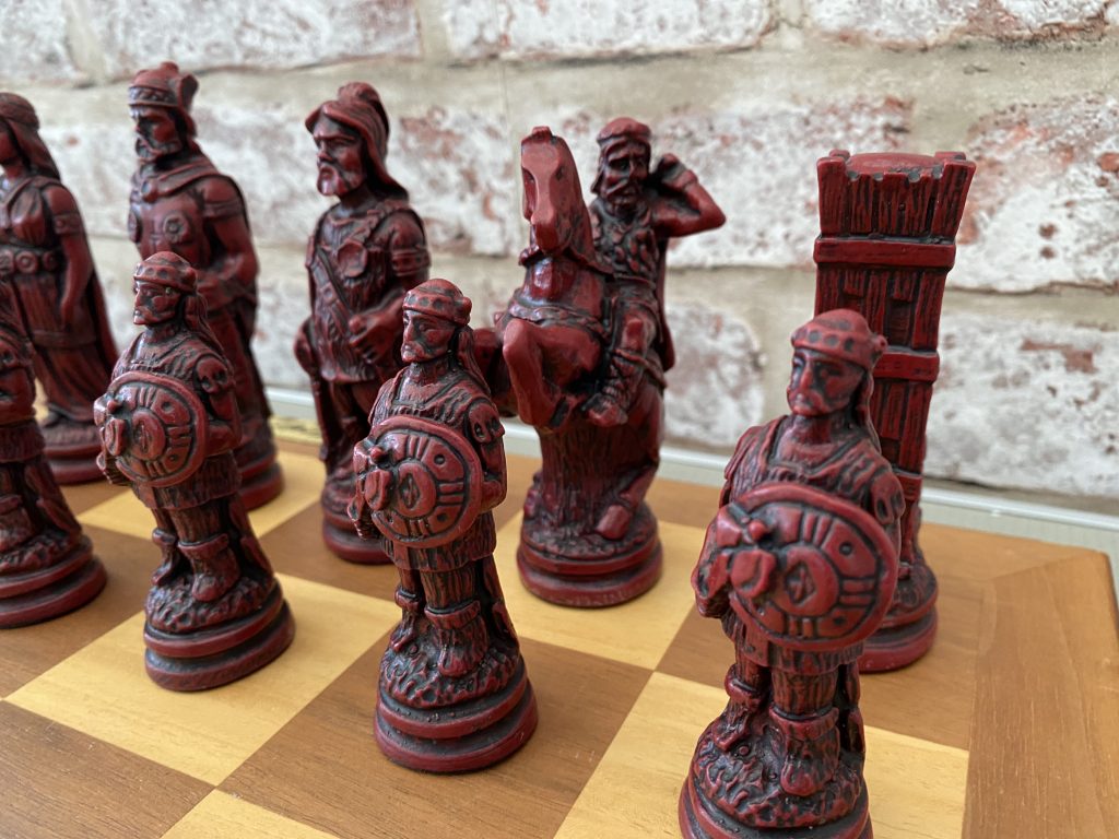 Berkeley Chess - The Vikings Chess Set - Red - ChessBaron Chess Sets ...