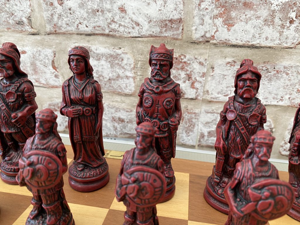 Berkeley Chess - The Vikings Chess Set - Red - ChessBaron Chess Sets ...