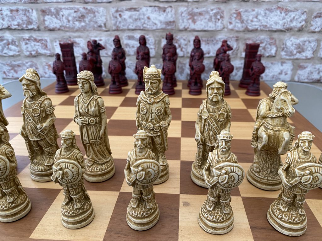 Berkeley Chess - The Vikings Chess Set - Red - ChessBaron Chess Sets ...
