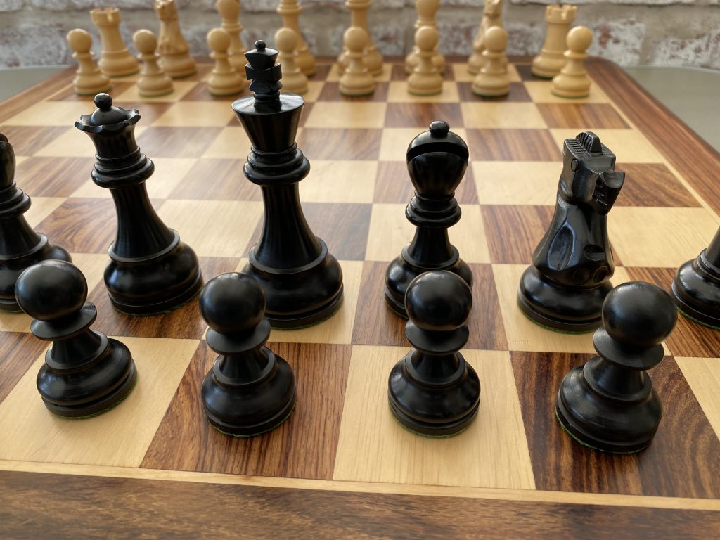 The Morgan - Double Weighted Ebonized Staunton Chess Set - ChessBaron ...