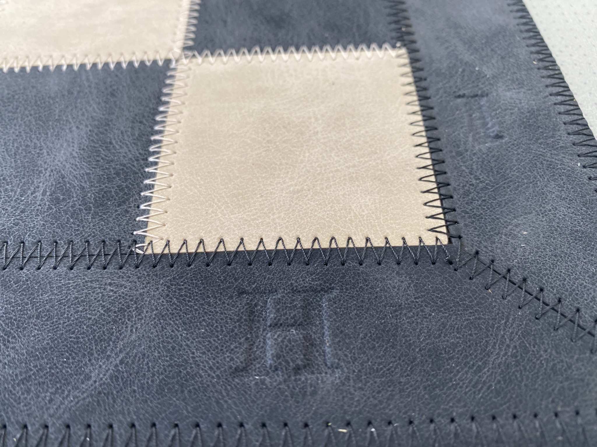 Black Leather Chess Mat 2.25" Squares - ChessBaron Chess Sets USA ...