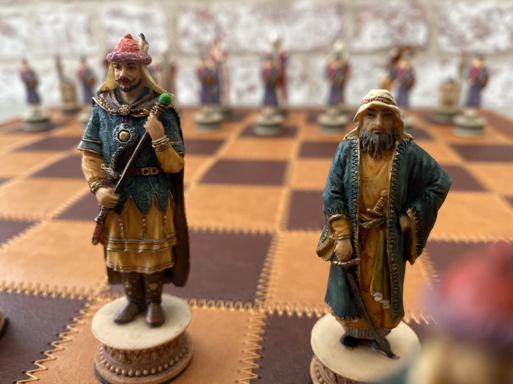 Italfama - Hungarians vs Turkish Hand painted Chess - ChessBaron Chess ...