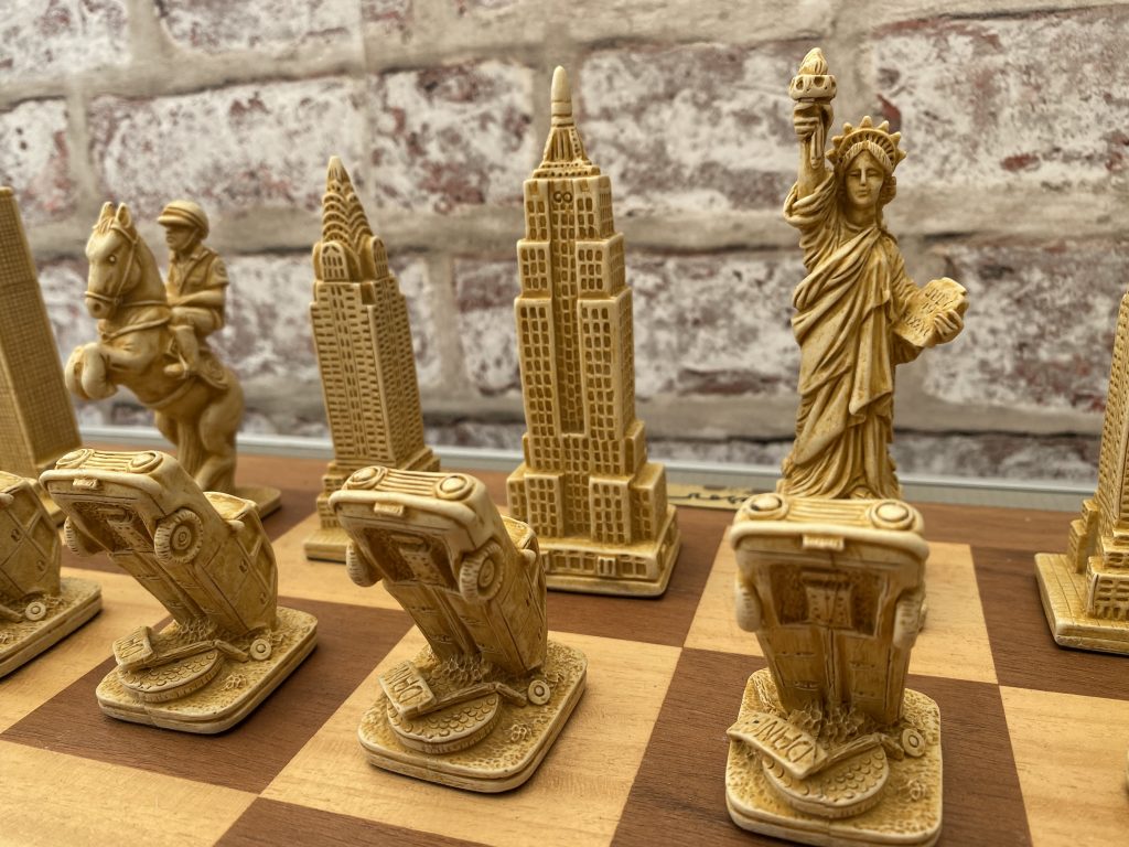 Berkeley Chess - New York Chess Set - Red - ChessBaron Chess Sets USA ...