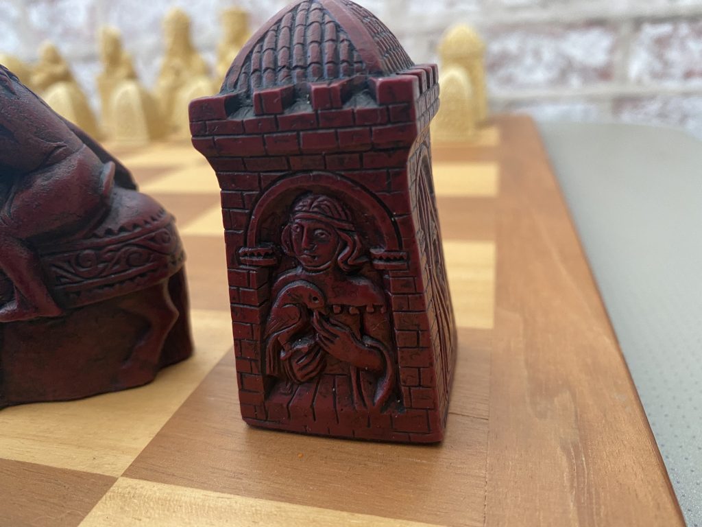 Gothic Chess Set - Classic Red and Ivory - ChessBaron Chess Sets USA ...