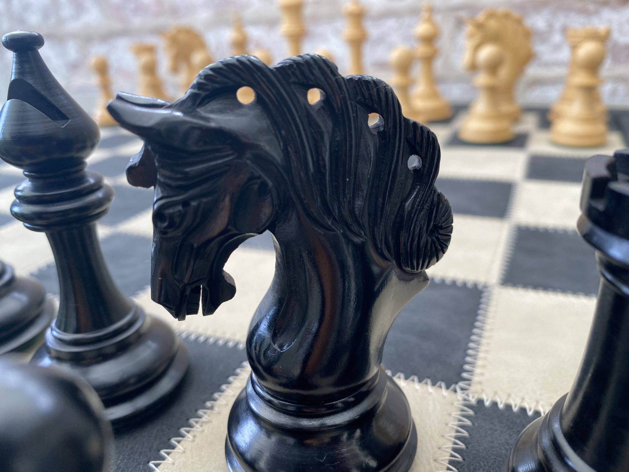 The Mayfield Ebonized Triple Weighted Chess Pieces - ChessBaron Chess ...