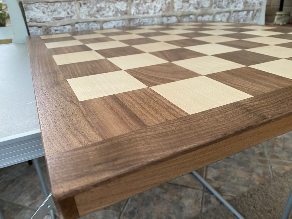 Very Large Chess Board in Solid Acacia with 3" Squares - ChessBaron ...