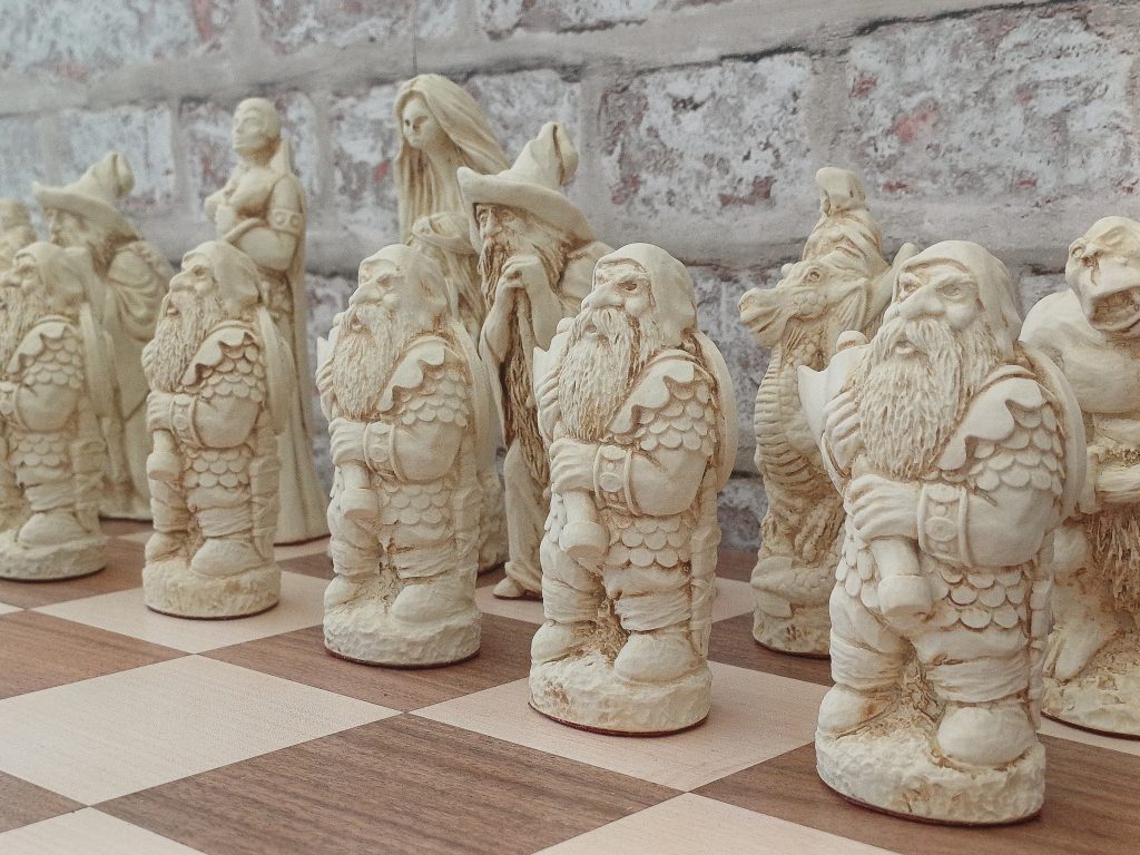 Very Large Fantasy Chess Set - Brown - ChessBaron Chess Sets USA - Call ...