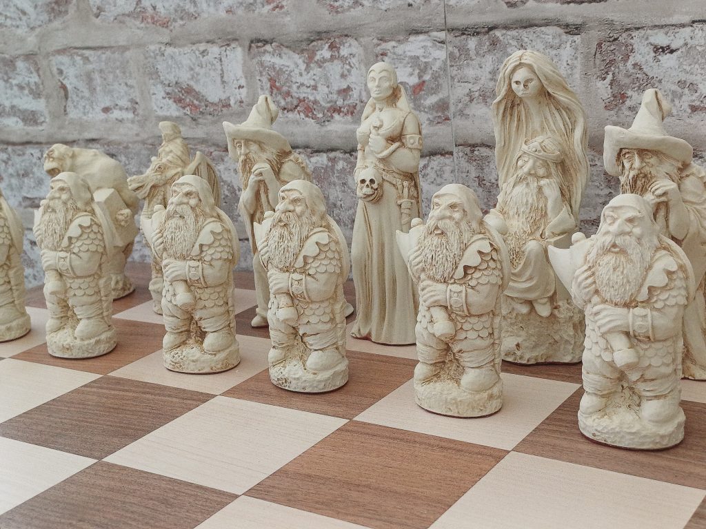 Very Large Fantasy Chess Set - Brown - ChessBaron Chess Sets USA - Call ...