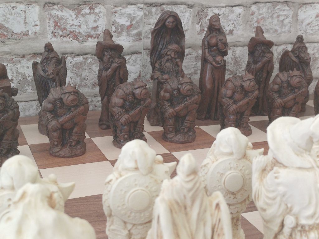 Very Large Fantasy Chess Set - Brown - ChessBaron Chess Sets USA - Call ...