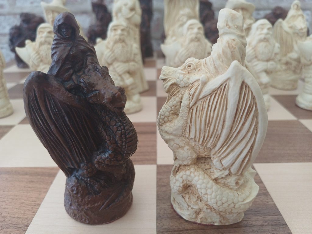 Very Large Fantasy Chess Set - Brown - ChessBaron Chess Sets USA - Call ...
