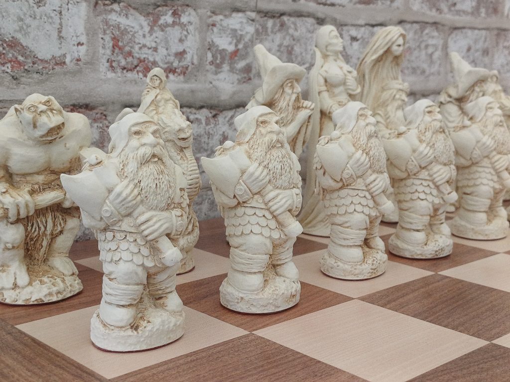 Very Large Fantasy Chess Set - Brown - ChessBaron Chess Sets USA - Call ...