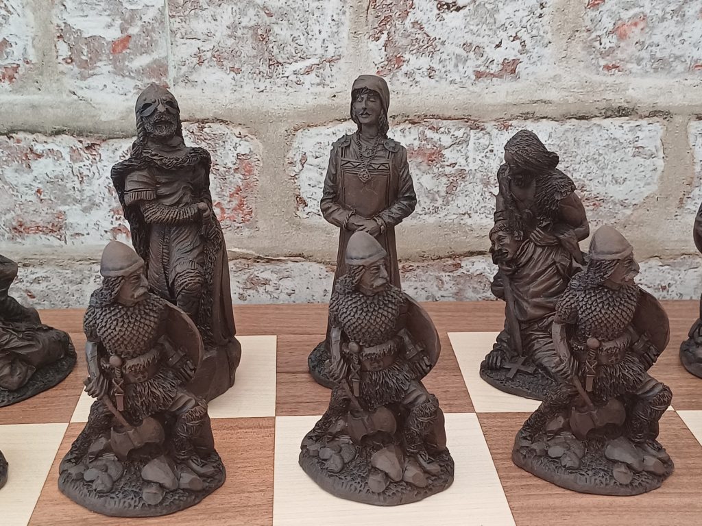Very Large Viking Raiders Chess Set - Brown - ChessBaron Chess Sets USA ...
