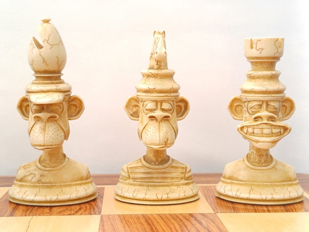 Bored Ape Yacht Club Chess Set – GREEN - ChessBaron Chess Sets USA ...