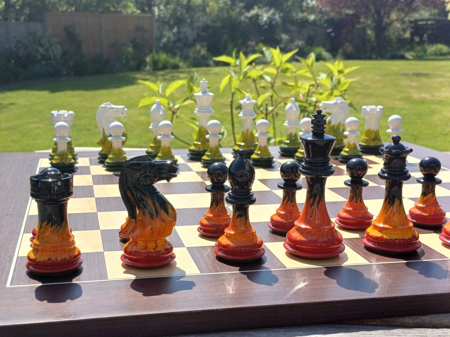 The Artist - Fire and Ice Triple Weight Set - ChessBaron Chess Sets USA ...