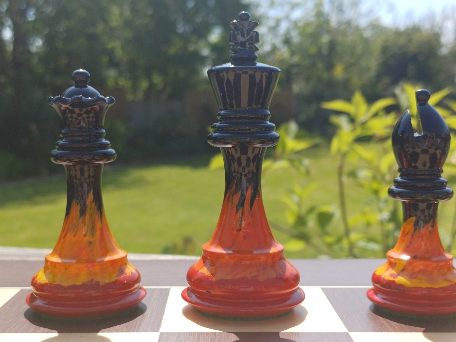 The Artist - Fire and Ice Triple Weight Set - ChessBaron Chess Sets USA ...