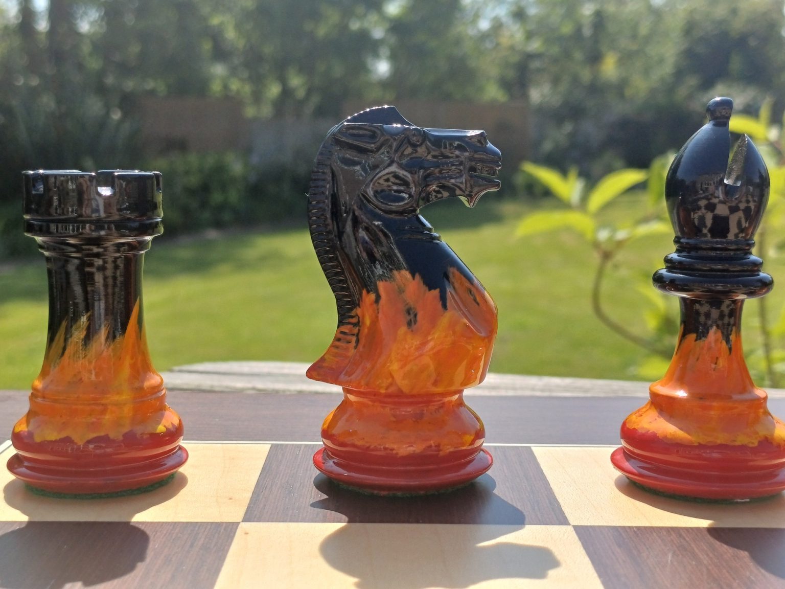 The Artist - Fire and Ice Triple Weight Set - ChessBaron Chess Sets USA ...
