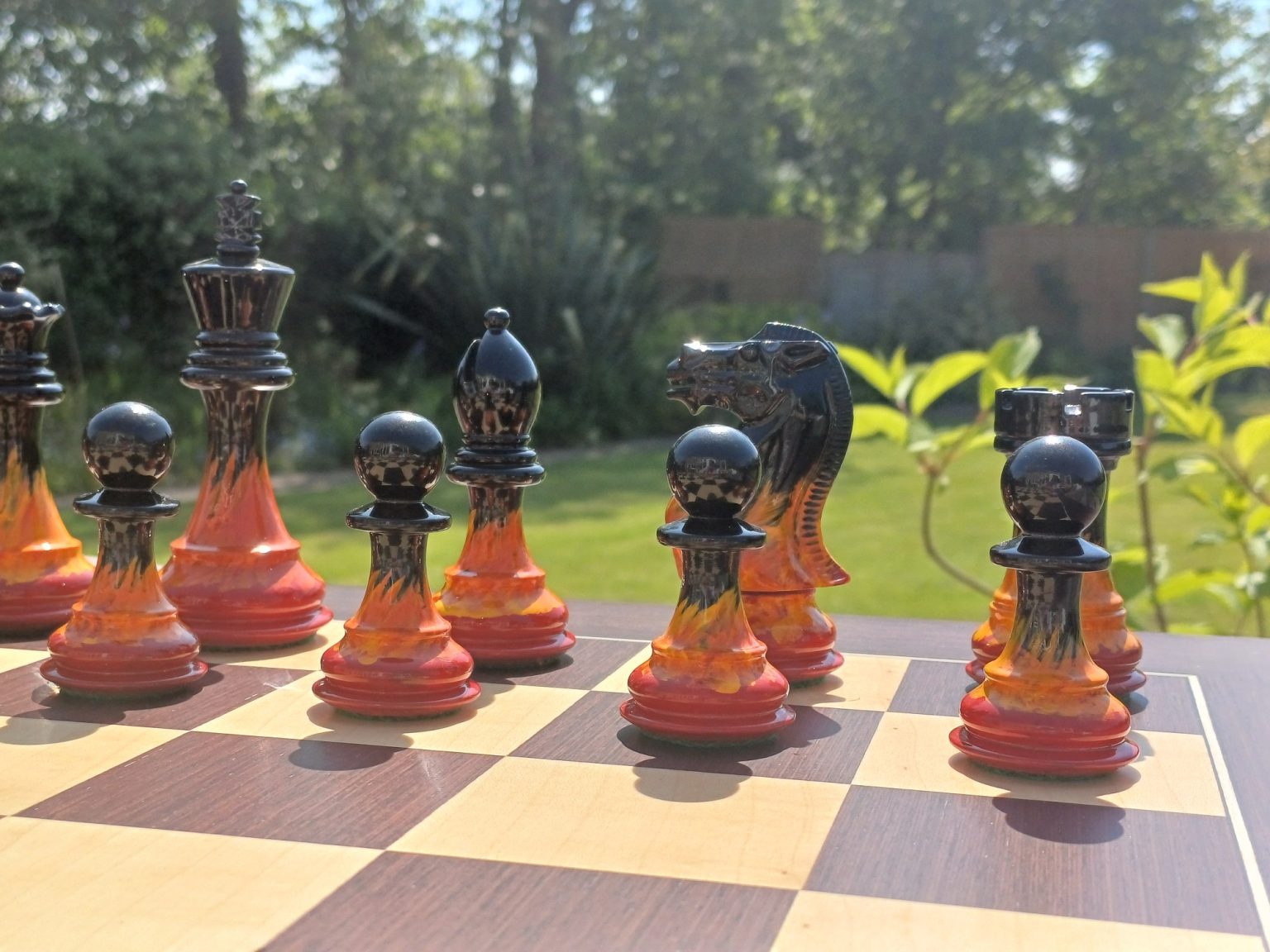 The Artist - Fire and Ice Triple Weight Set - ChessBaron Chess Sets USA ...
