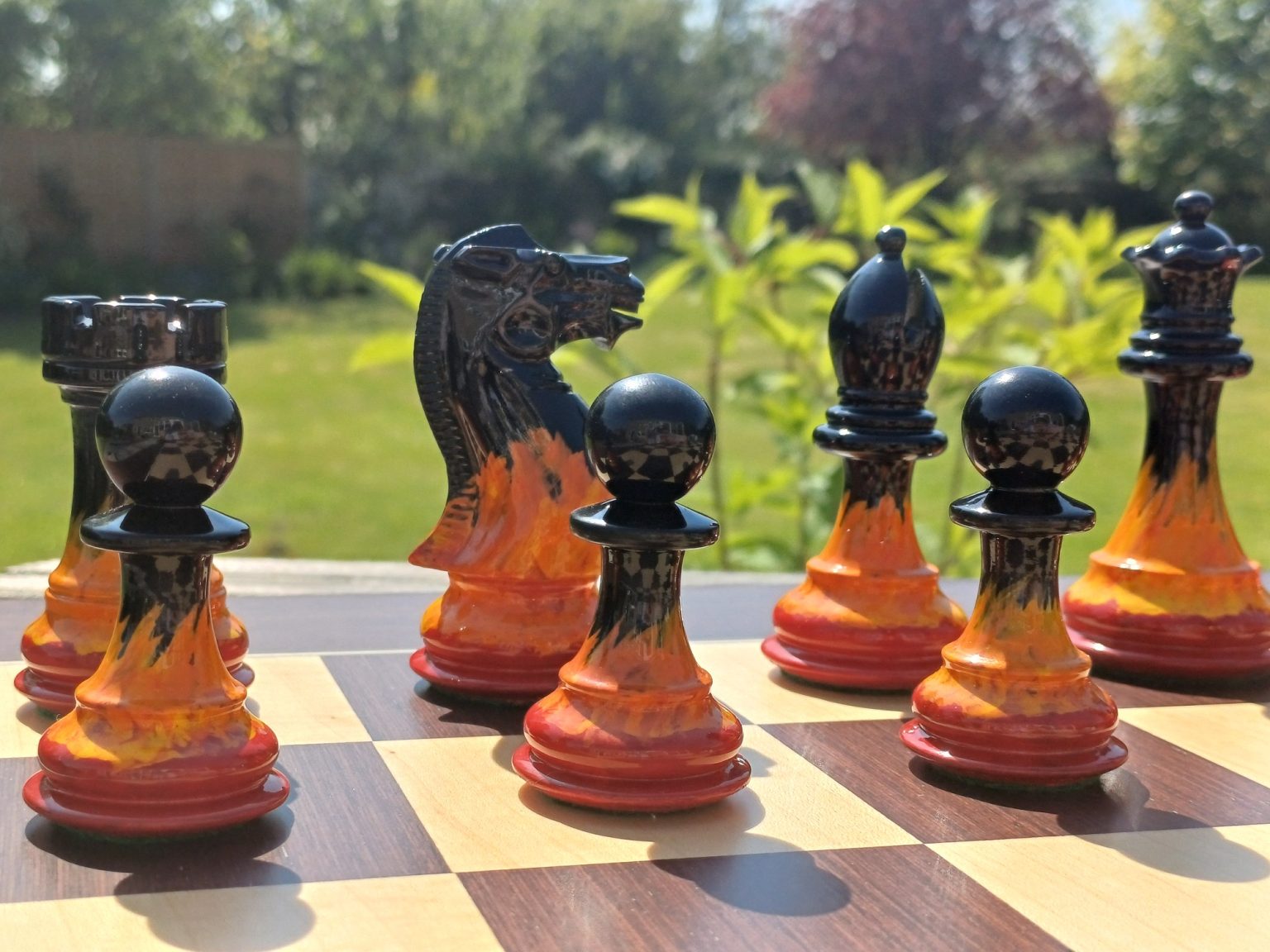 The Artist - Fire and Ice Triple Weight Set - ChessBaron Chess Sets USA ...