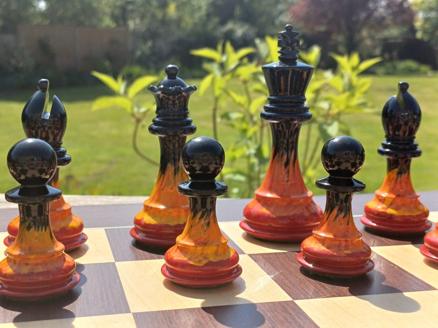 The Artist - Fire and Ice Triple Weight Set - ChessBaron Chess Sets USA ...