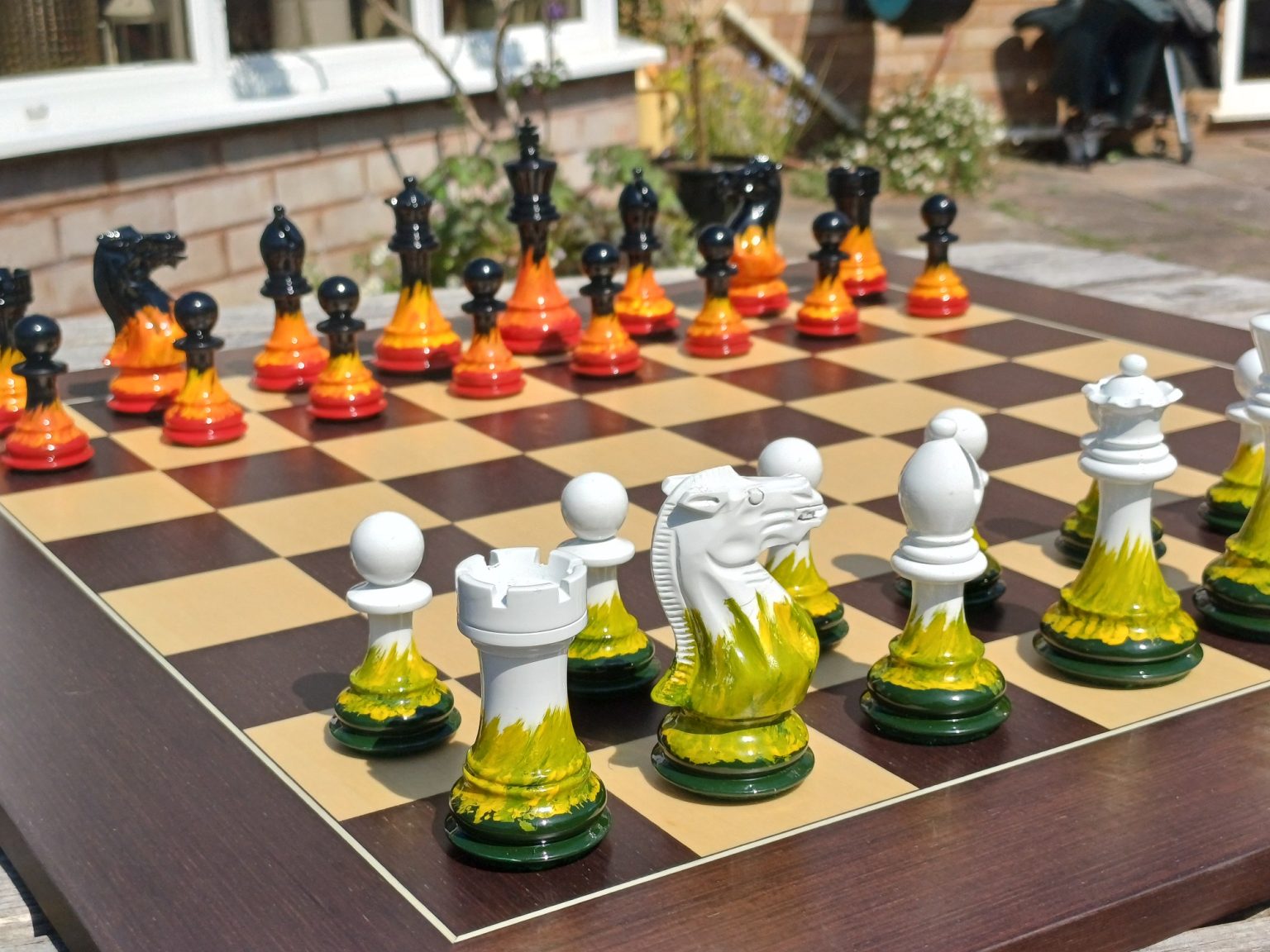 The Artist - Fire and Ice Triple Weight Set - ChessBaron Chess Sets USA ...