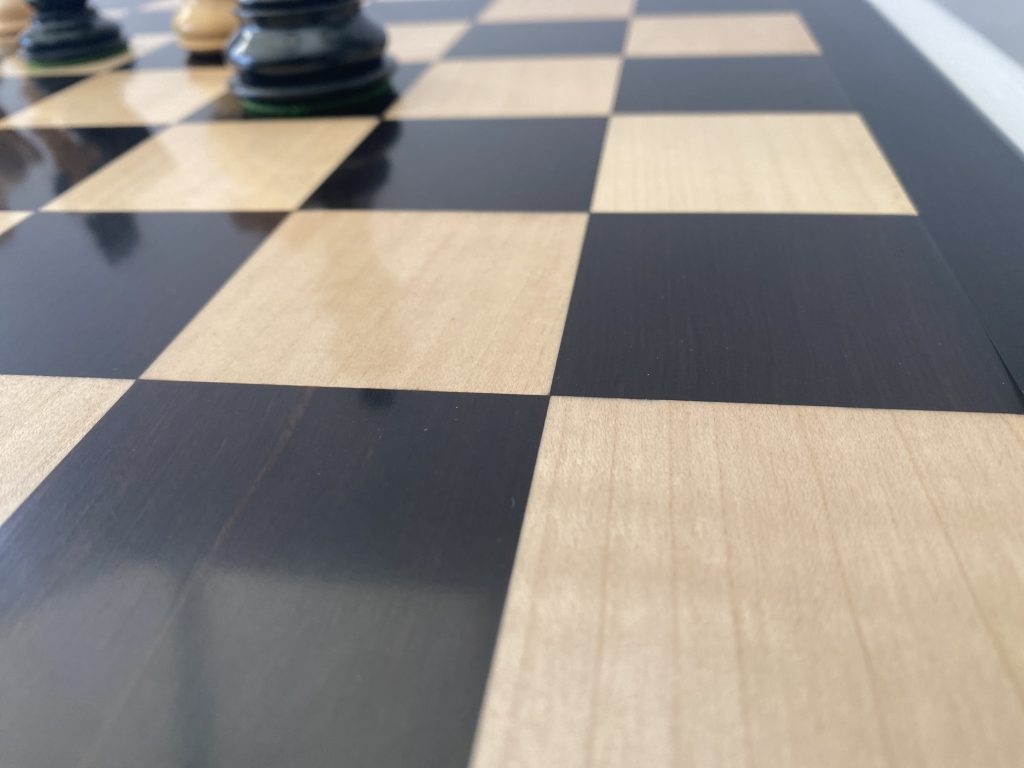 Large Luxury Square Contrasting Ebony Chess Board - ChessBaron Chess ...