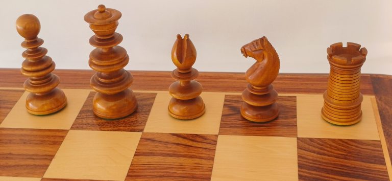 John Calvert Chess Set in Ebony - ChessBaron Chess Sets USA - Call (213 ...