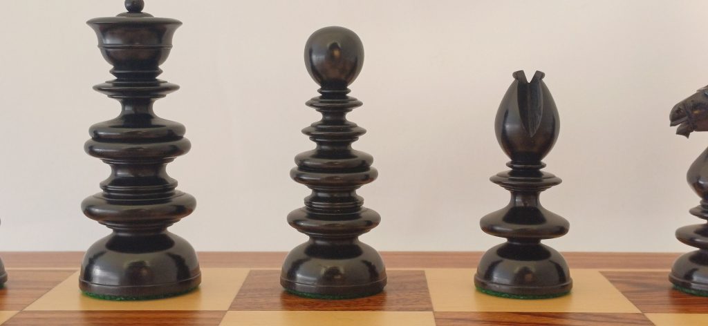 John Calvert Chess Set in Ebony - ChessBaron Chess Sets USA - Call (213 ...